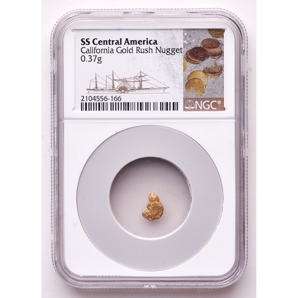 SS Central America Shipwreck Gold Nugget .37 Grams (NGC) | Pristine Auction