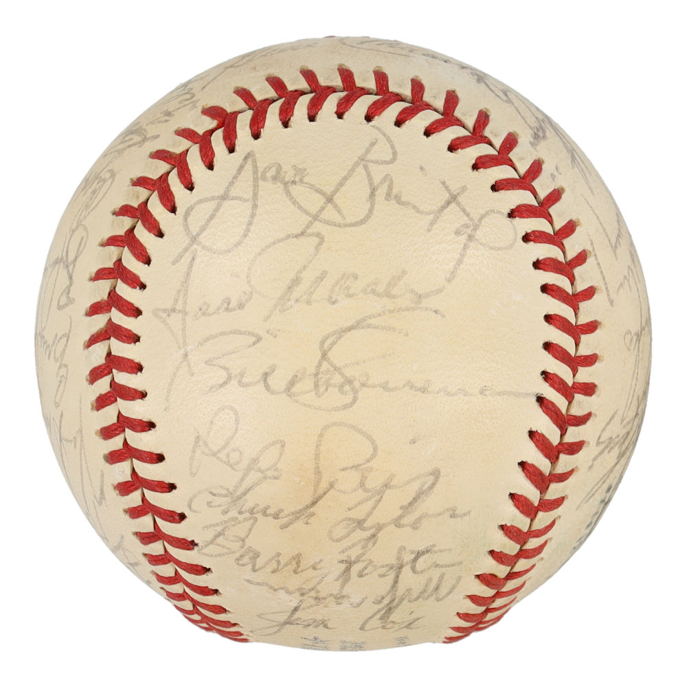 1973 Expos ONL Baseball Signed by (37) with Larry Doby, Tim Foli, Hal ...