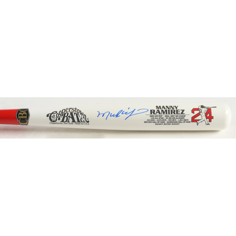 Manny Ramirez Signed Cooperstown "Reverse The Curse" 2004 WS MVP ...