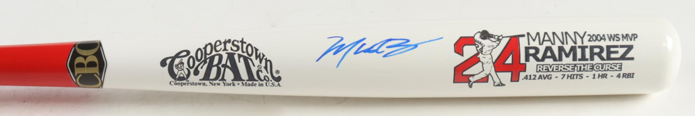 Manny Ramirez Signed Cooperstown "Reverse The Curse" 2004 WS MVP ...