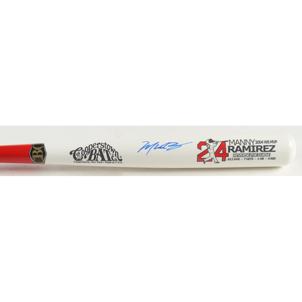 Manny Ramirez Signed Cooperstown "Reverse The Curse" 2004 WS MVP ...