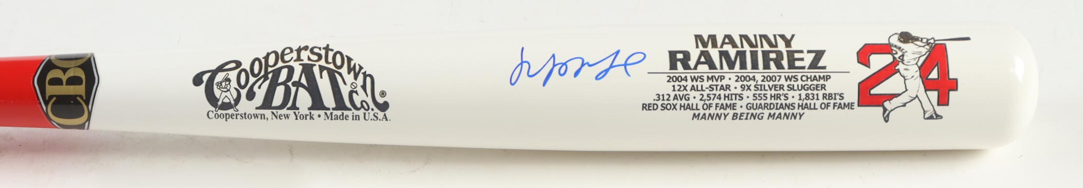 Manny Ramirez Signed Cooperstown "Reverse The Curse" 2004 WS MVP ...