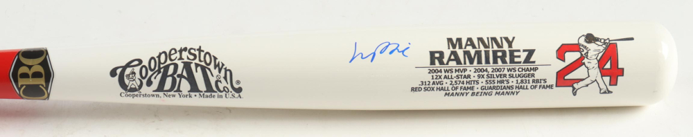 Manny Ramirez Signed Cooperstown "Reverse The Curse" 2004 WS MVP ...