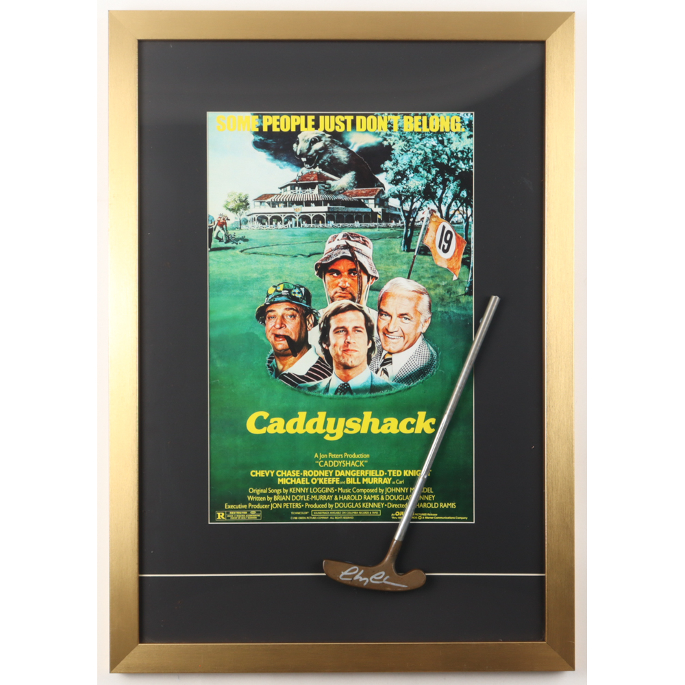 Chevy Chase Signed "Caddyshack" Custom Framed Putter Display With ...