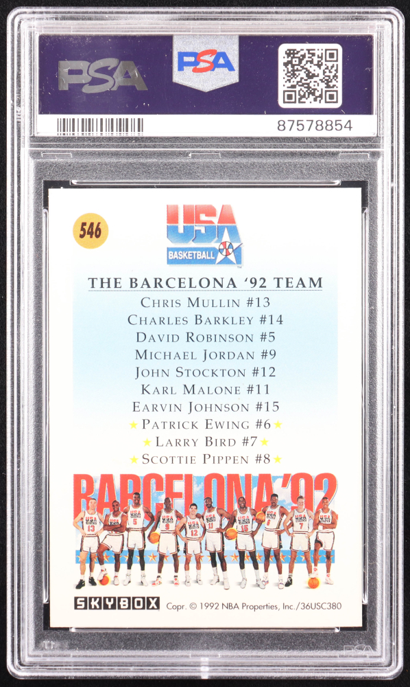 Patrick Ewing / Larry Bird / Scottie Pippen 1991-92 SkyBox #546 Team ...