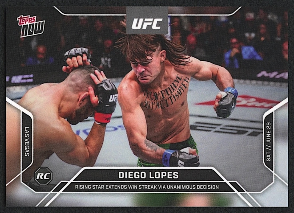 Diego Lopes 2024 Topps Now UFC #13 RC | Pristine Auction