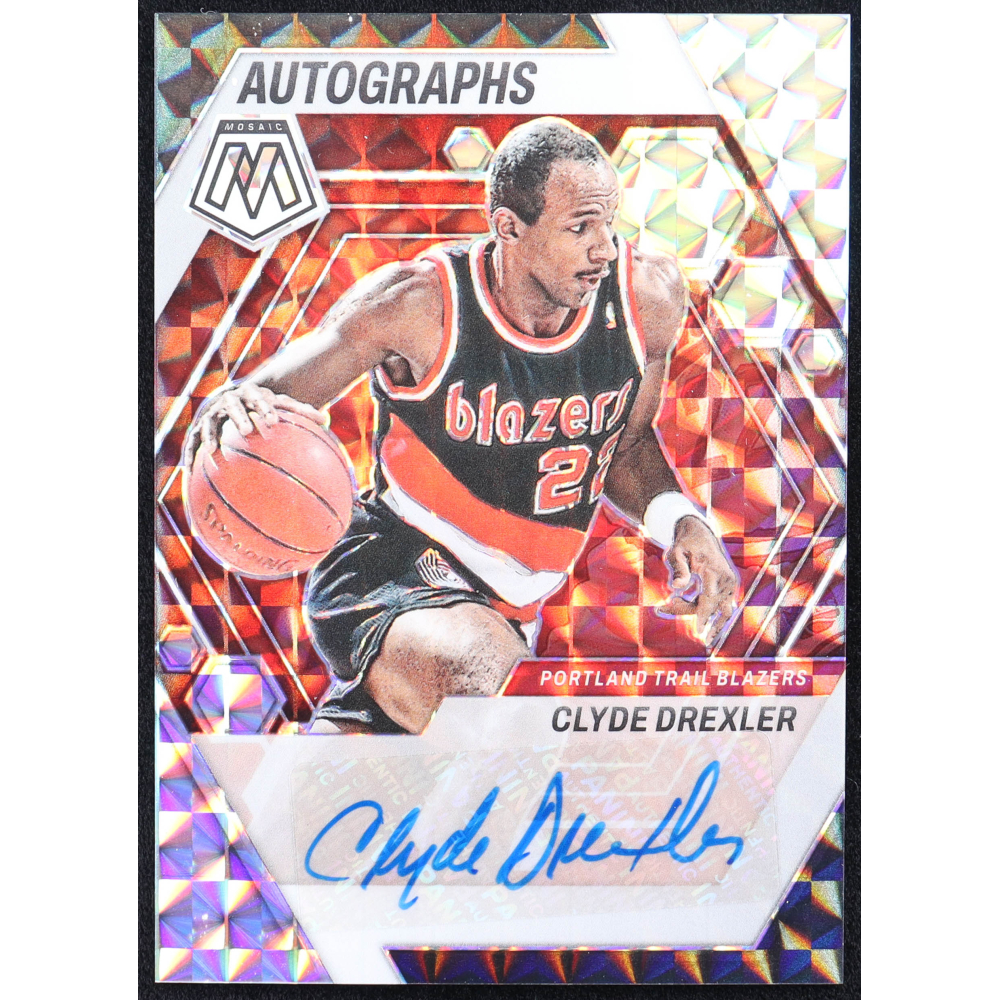 Clyde Drexler 2022-23 Panini Mosaic Autographs Mosaic #40 | Pristine ...