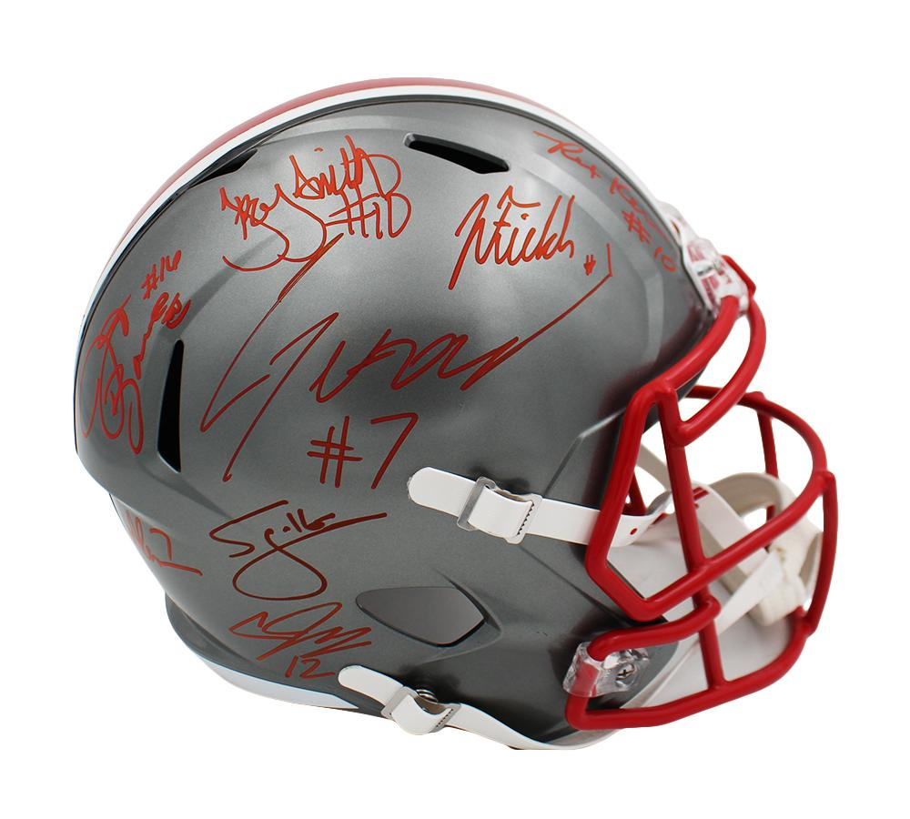 Ohio State Buckeyes Full-Size Flash Alternate Speed Helmet Signed by (8 ...