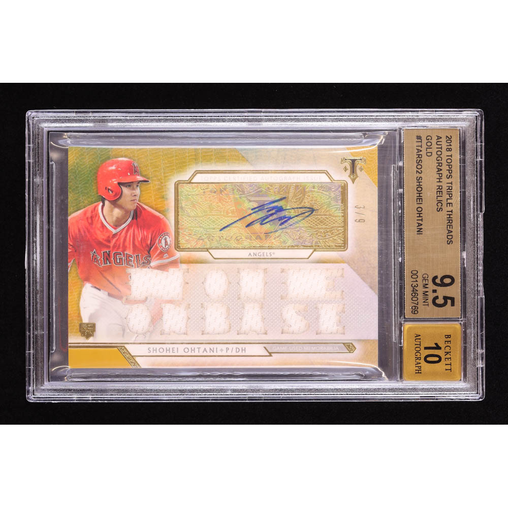 Shohei Ohtani 2018 Topps Triple Threads Autograph Relics Gold #TTARSO2 ...