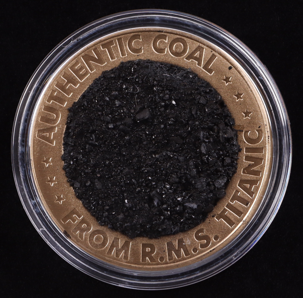 Authentic Coal From Titanic Wreckage On Bronze Coin (Highland Mint ...