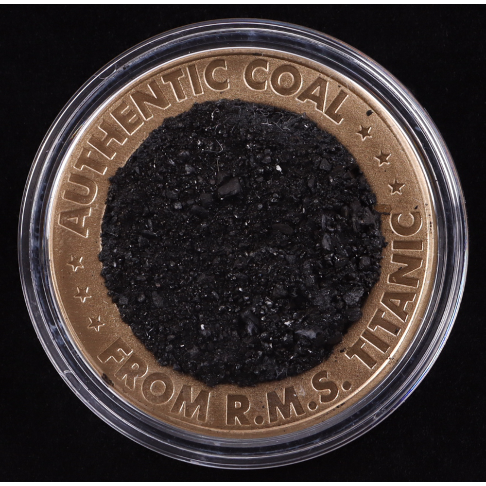 Authentic Coal From Titanic Wreckage On Bronze Coin (Highland Mint ...