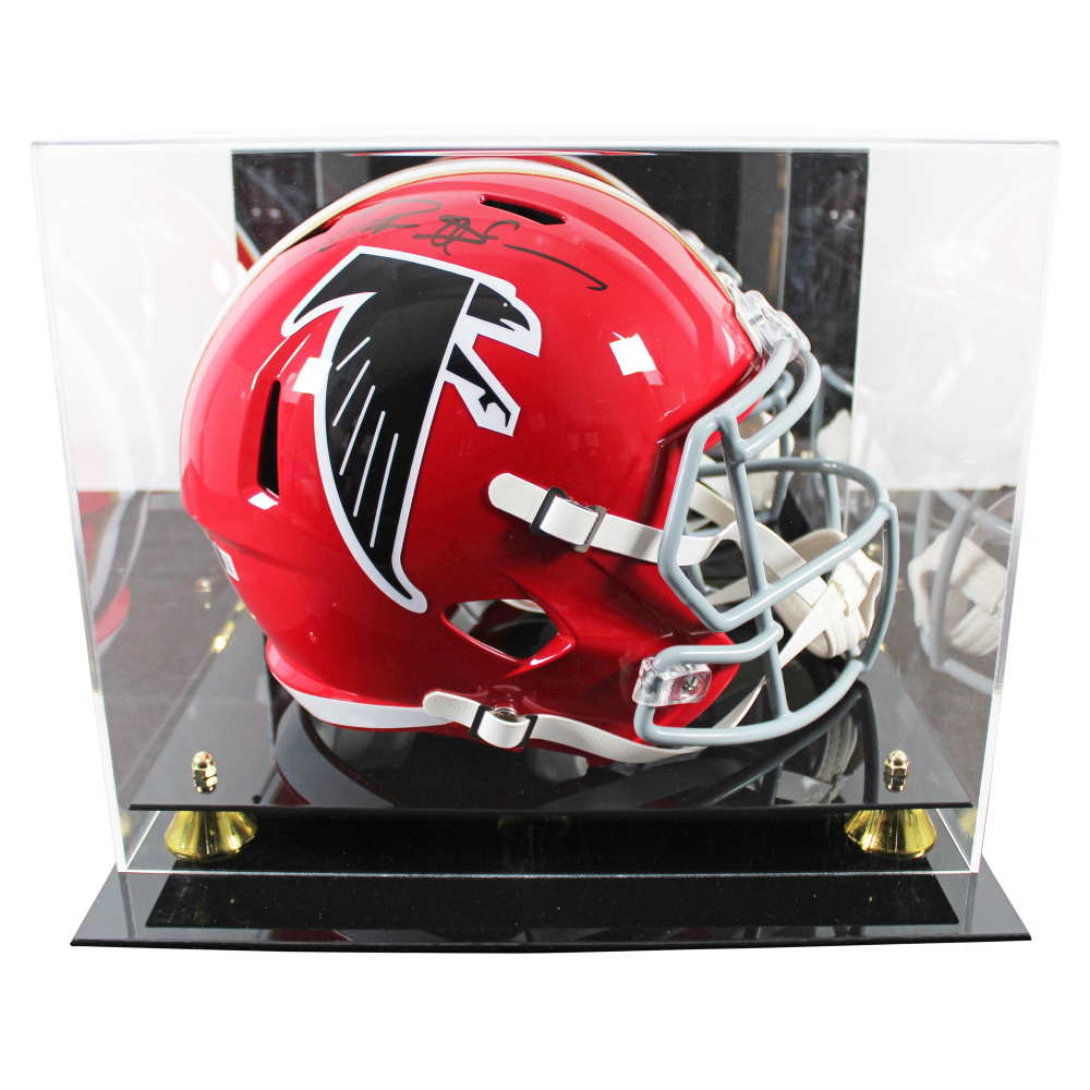Deion Sanders Signed Falcons Full-Size Throwback Alternate Speed Helmet ...