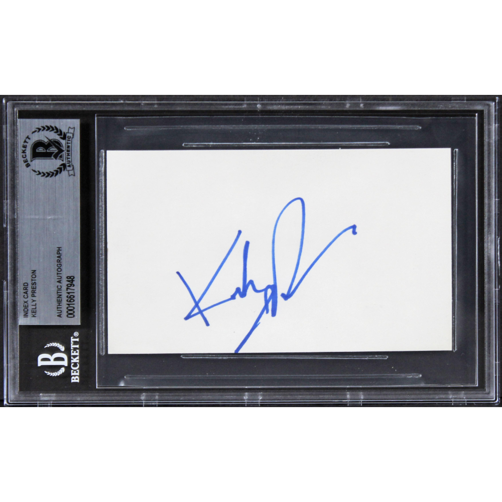 Kelly Preston Signed 3x5 Cut (BGS) | Pristine Auction