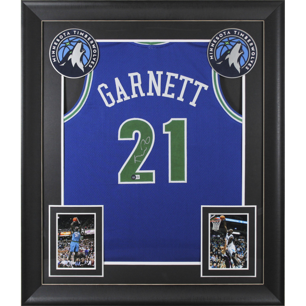 Kevin Garnett Signed Custom Framed Jersey (Beckett) | Pristine Auction