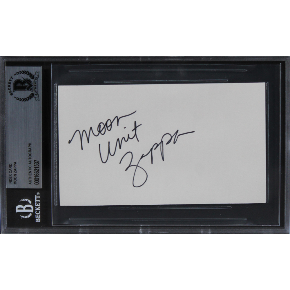 Moon Unit Zappa Signed 3x5 Cut (BGS) | Pristine Auction