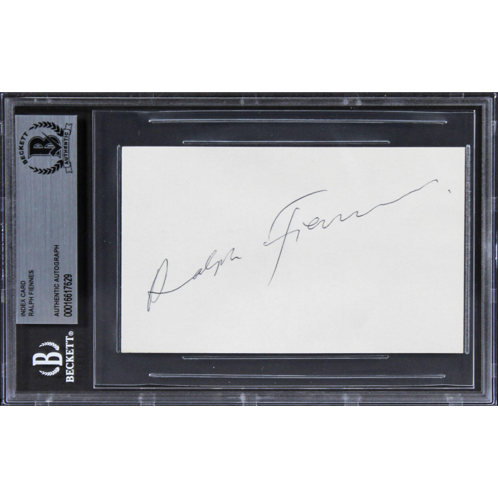 Ralph Fiennes Signed 3x5 Cut (BGS) | Pristine Auction