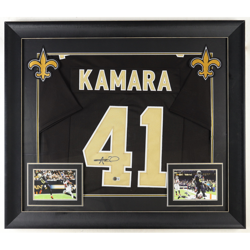 Alvin Kamara Signed Custom Framed Jersey Display (Beckett) | Pristine ...