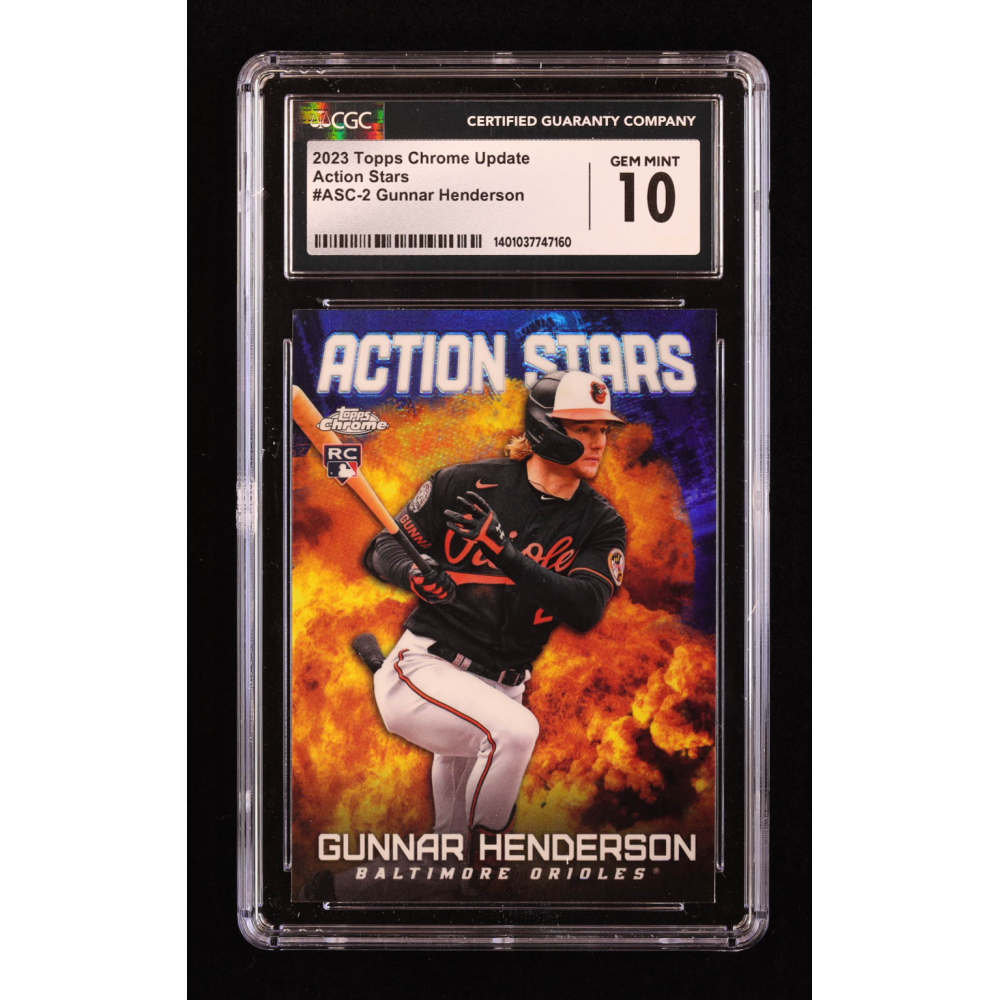 Gunnar Henderson 2023 Topps Chrome Update Action Stars #ASC2 RC (CGC 10) | Pristine Auction