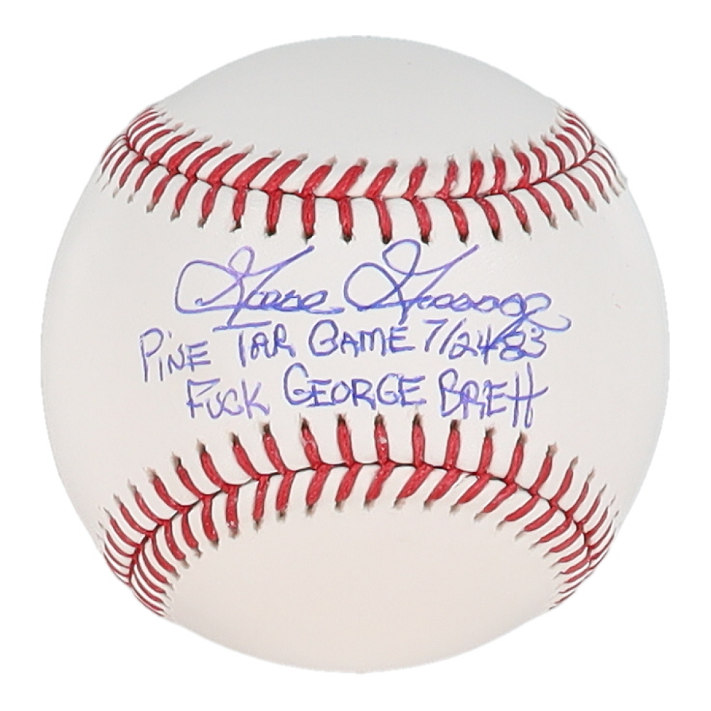 Goose Gossage Signed OML Baseball Inscribed "Pine Tar Game 7/24/83 ...