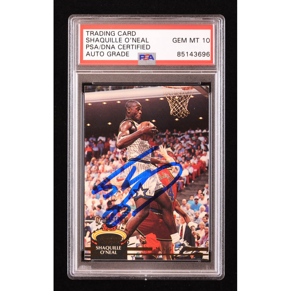 Shaquille O'Neal Signed 1992-93 Stadium Club #247 RC (PSA | Autograph ...