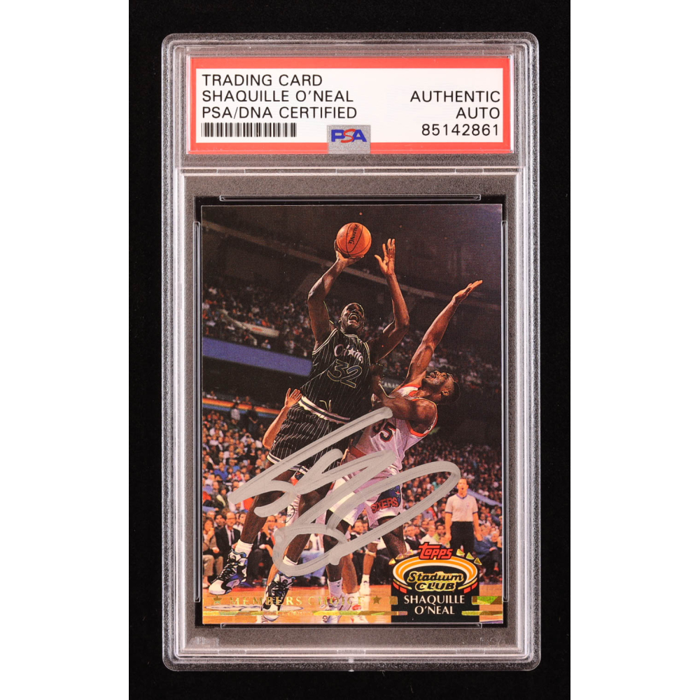Shaquille O'Neal Signed 1992-93 Stadium Club #201 MC RC (PSA ...