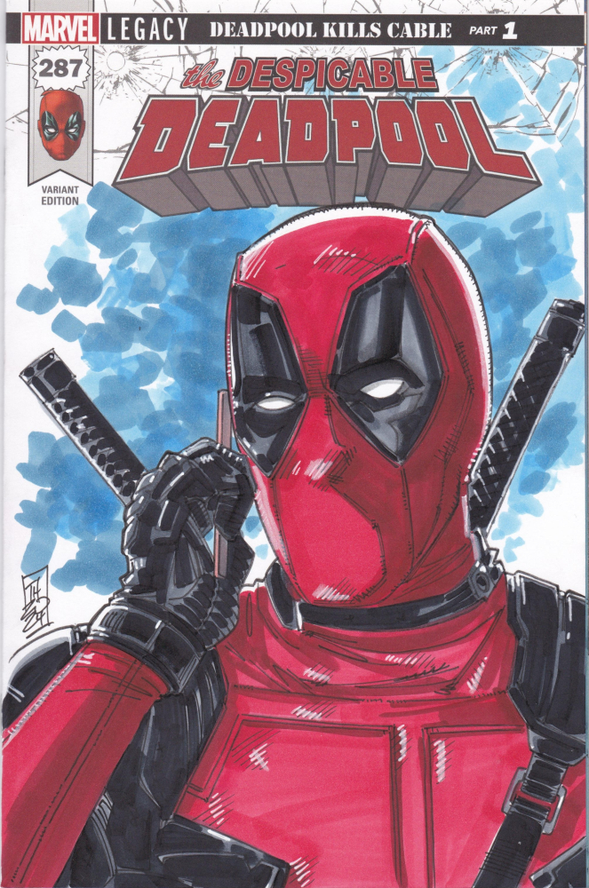 The Despicable Deadpool #287 Marvel Comics Sketch Cover Variant with ...