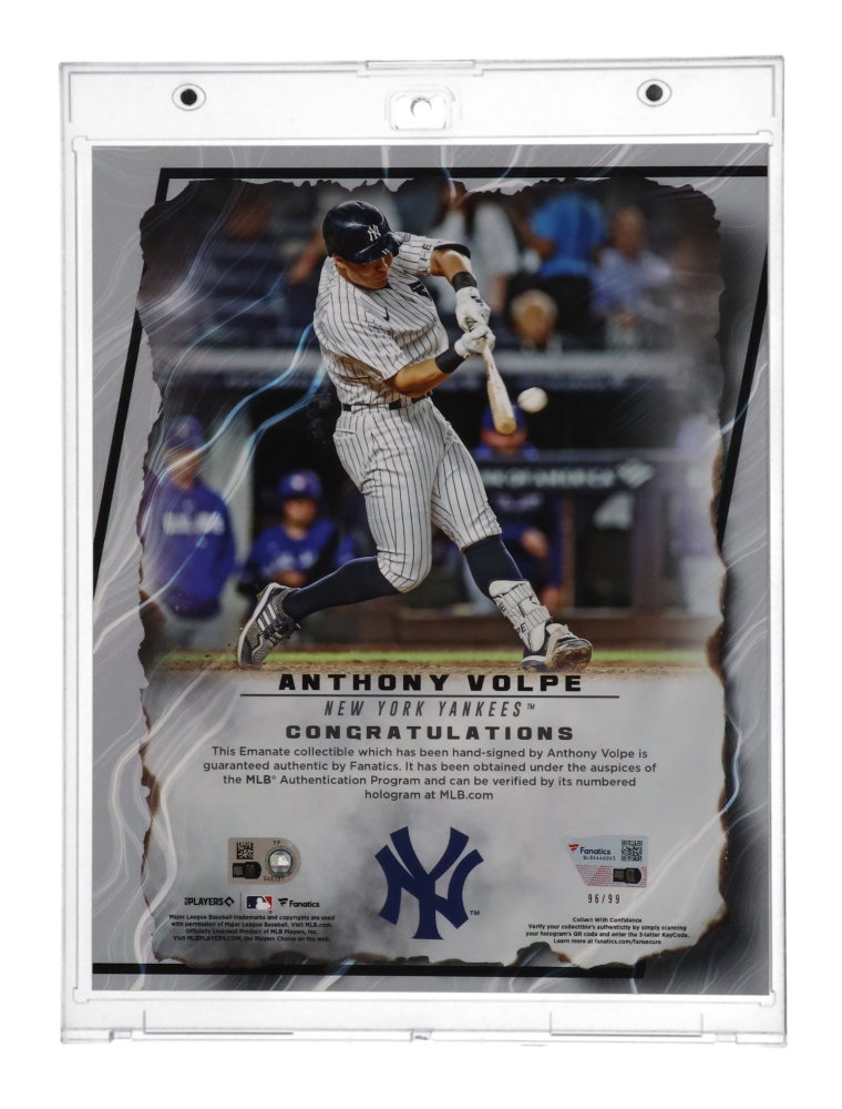 Anthony Volpe Signed Yankees 8x10 Emanate Collectible Photo (Fanatics ...