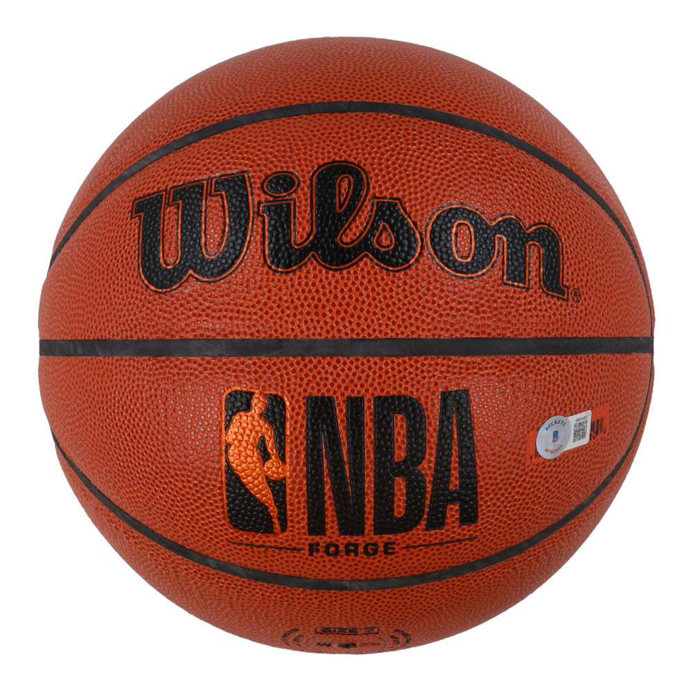 Jerry West & Magic Johnson Signed NBA Basketball (Beckett) | Pristine ...