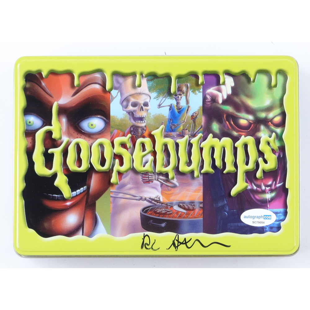 R. L. Stine Signed LE Goosebumps Retro Scream Collection Tin (ACOA ...