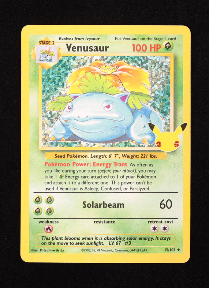 Venusaur 2021 Pokemon Celebrations Classic Collection Confetti Holofoil ...