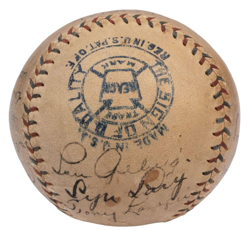 1929 Yankees & Red Sox Baseball Signed By (16) with Babe Ruth, Lou ...