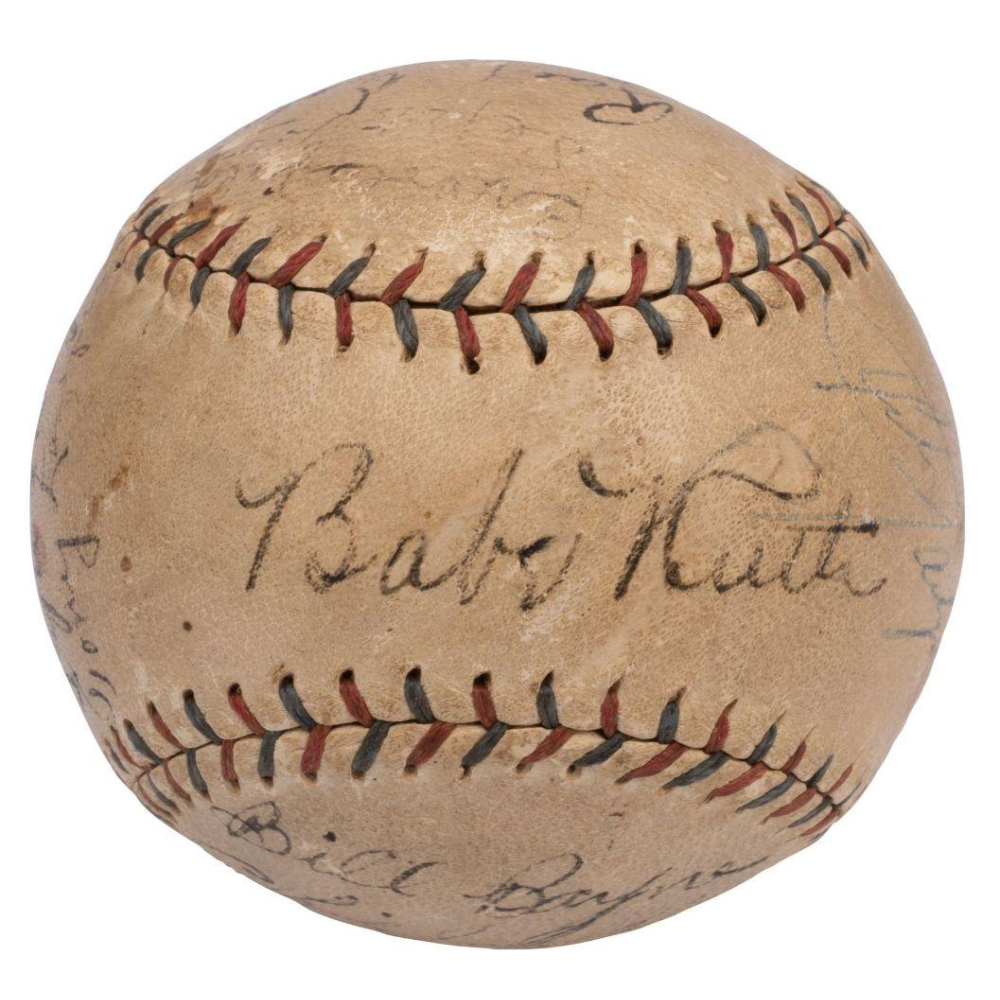 1929 Yankees & Red Sox Baseball Signed By (16) with Babe Ruth, Lou ...
