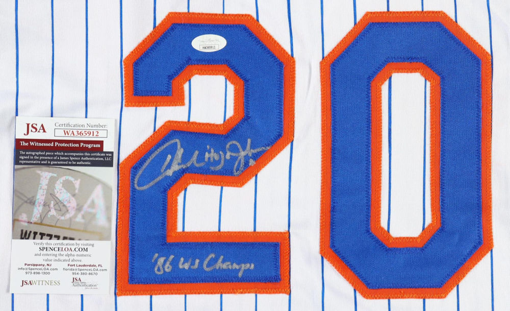 Howard Johnson Signed Jersey Inscribed "'86 WS Champs" (JSA) | Pristine ...