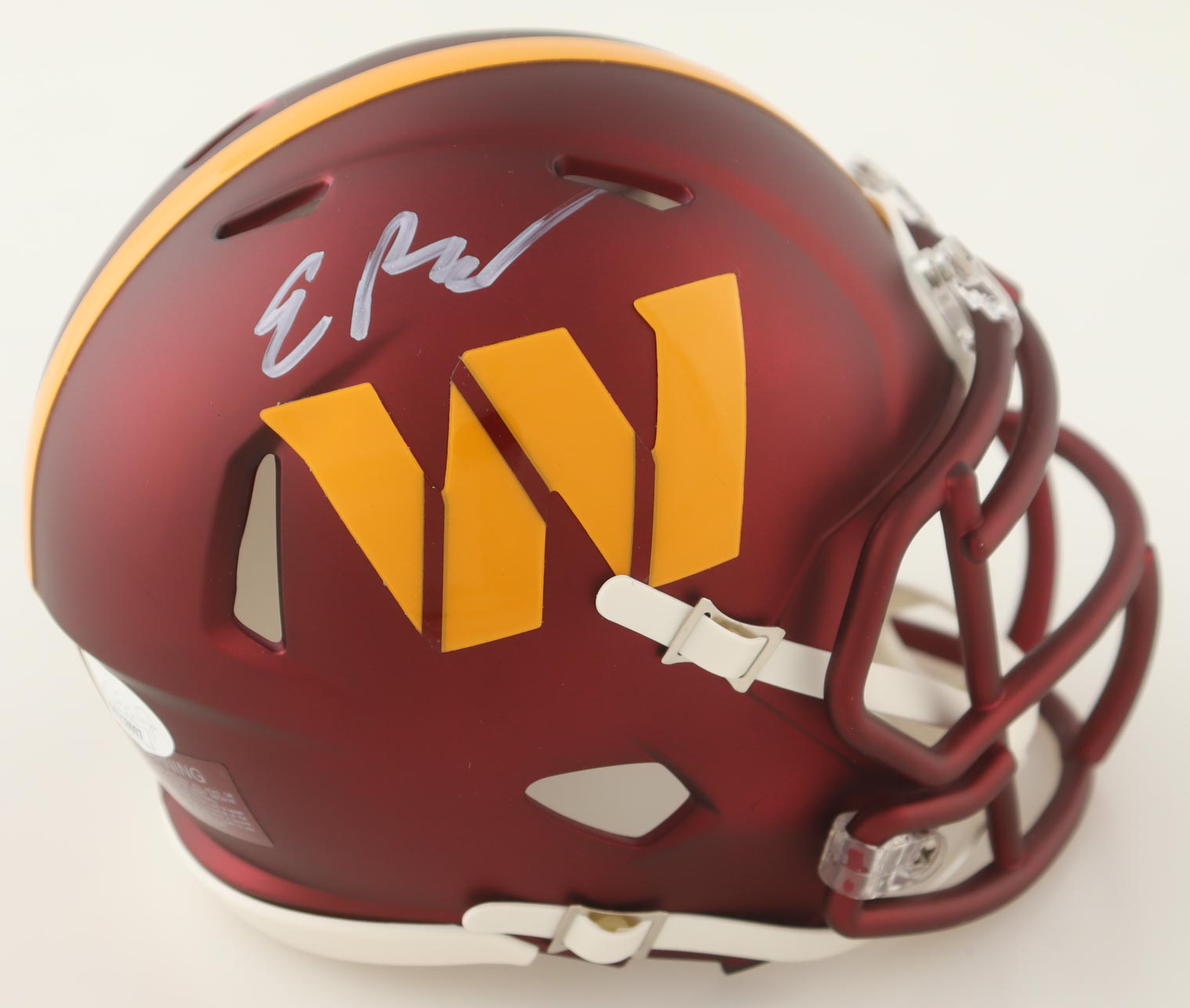 Emmanuel Forbes Jr. Signed Commanders Speed Mini Helmet (JSA ...