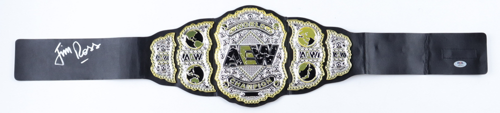 Jim Ross Signed AEW World Heavyweight Championship Belt (PSA ...