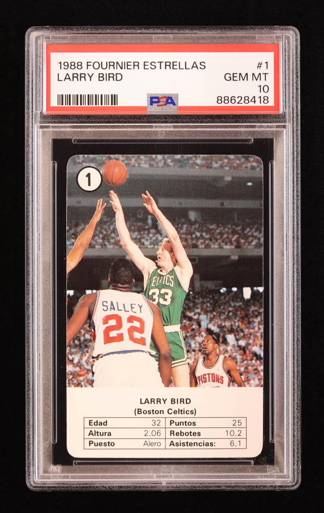 Larry Bird 1988 Fournier NBA Estrellas #1 (PSA 10) | Pristine Auction