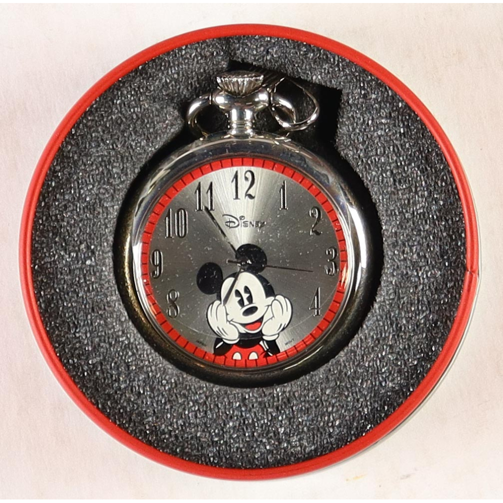 Mickey Mouse 2007 Pocket Watch with Original Tin Case | Pristine Auction