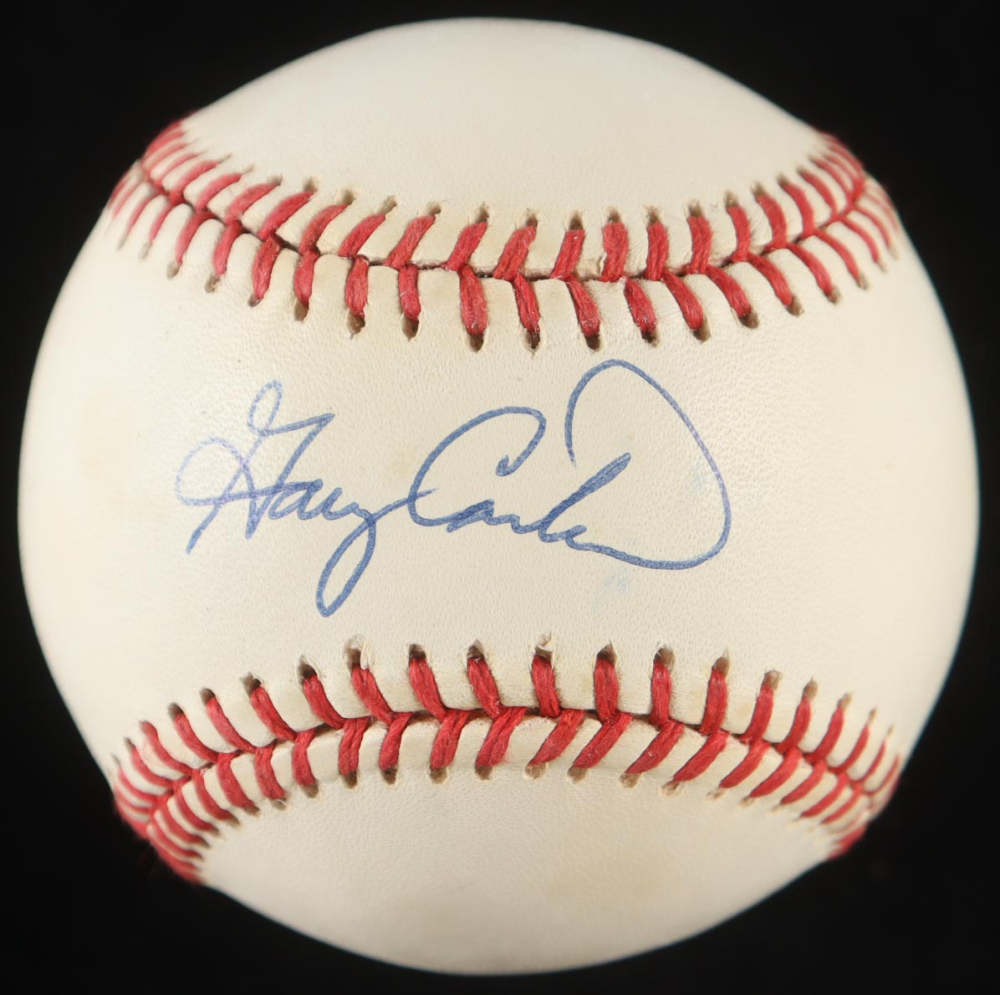 Gary Carter Signed ONL Baseball In Display Case With Hall Of Fame Pin ...
