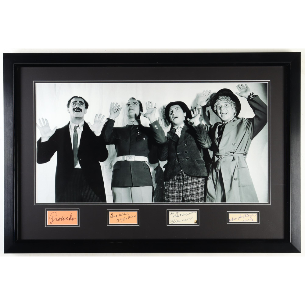 "Marx Brothers" Custom Framed Cut Display Signed By (4) With Groucho ...