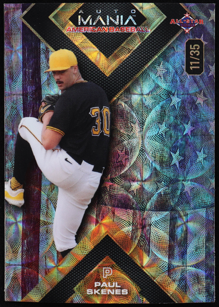 Paul Skenes 2024 Wild Card Auto Mania American Flag Scope #AMASPS RC ...