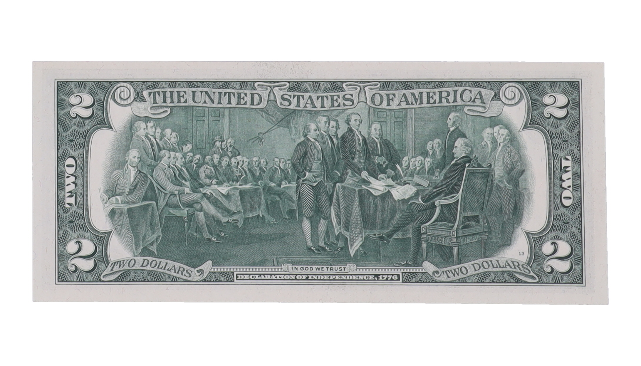 1976 U.S. $2 Two Dollars Legal Tender Note - Stamp & Date of Issuance ...