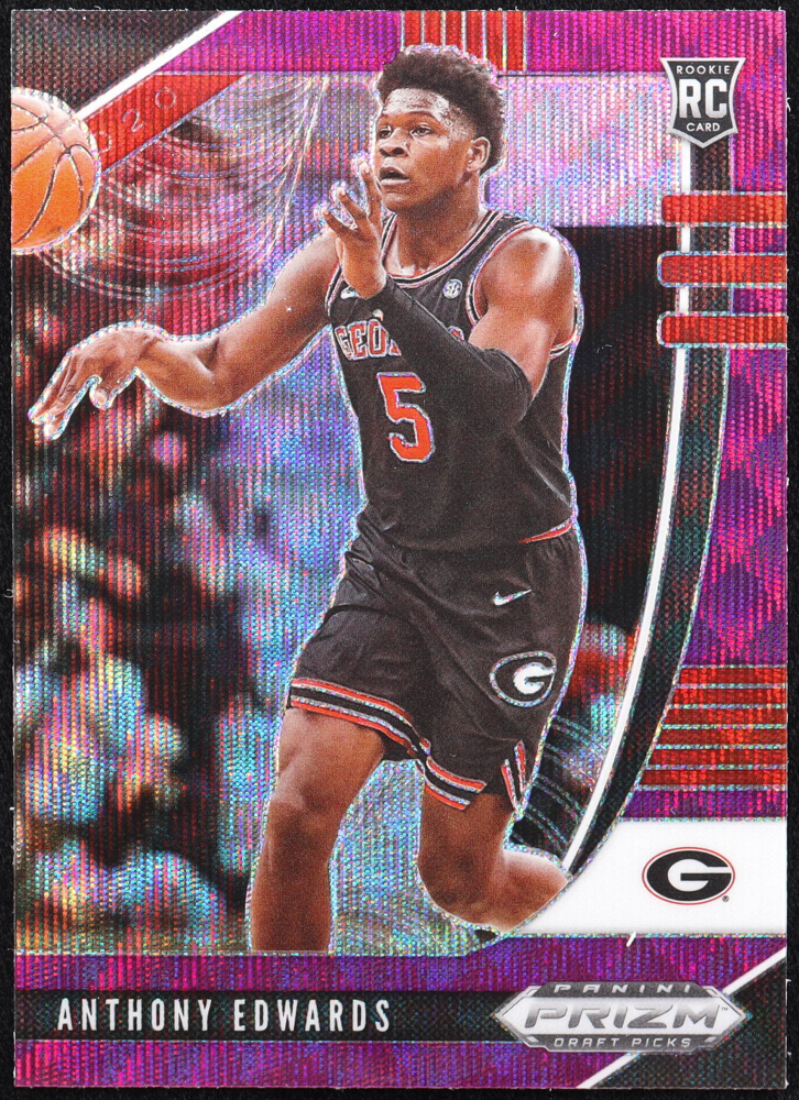 Anthony Edwards 2020-21 Panini Prizm Draft Picks Prizms Purple Wave #41 ...