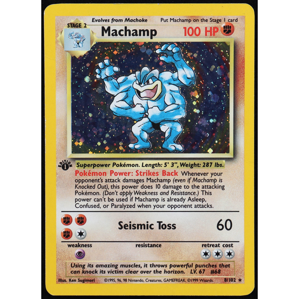 Machamp 1999 Pokemon Base 1st Edition #8 Holo | Pristine Auction