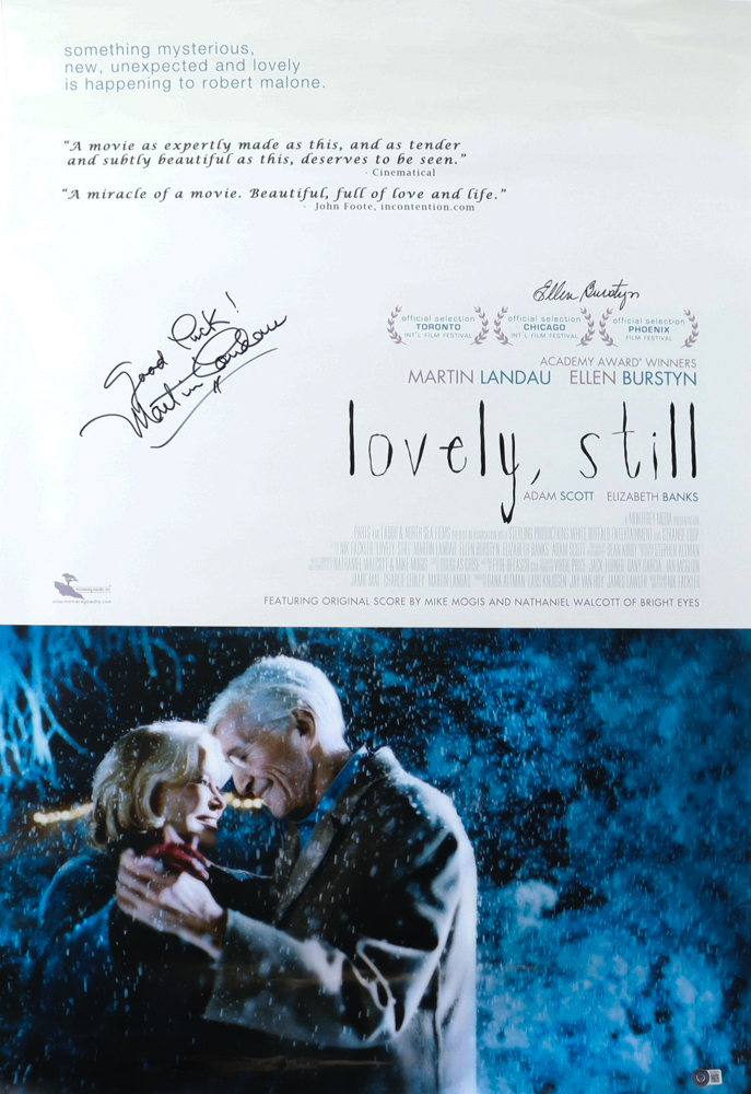 Martin Landau & Ellen Burstyn Signed "Lovely, Still" 27x39 Rolled Movie ...