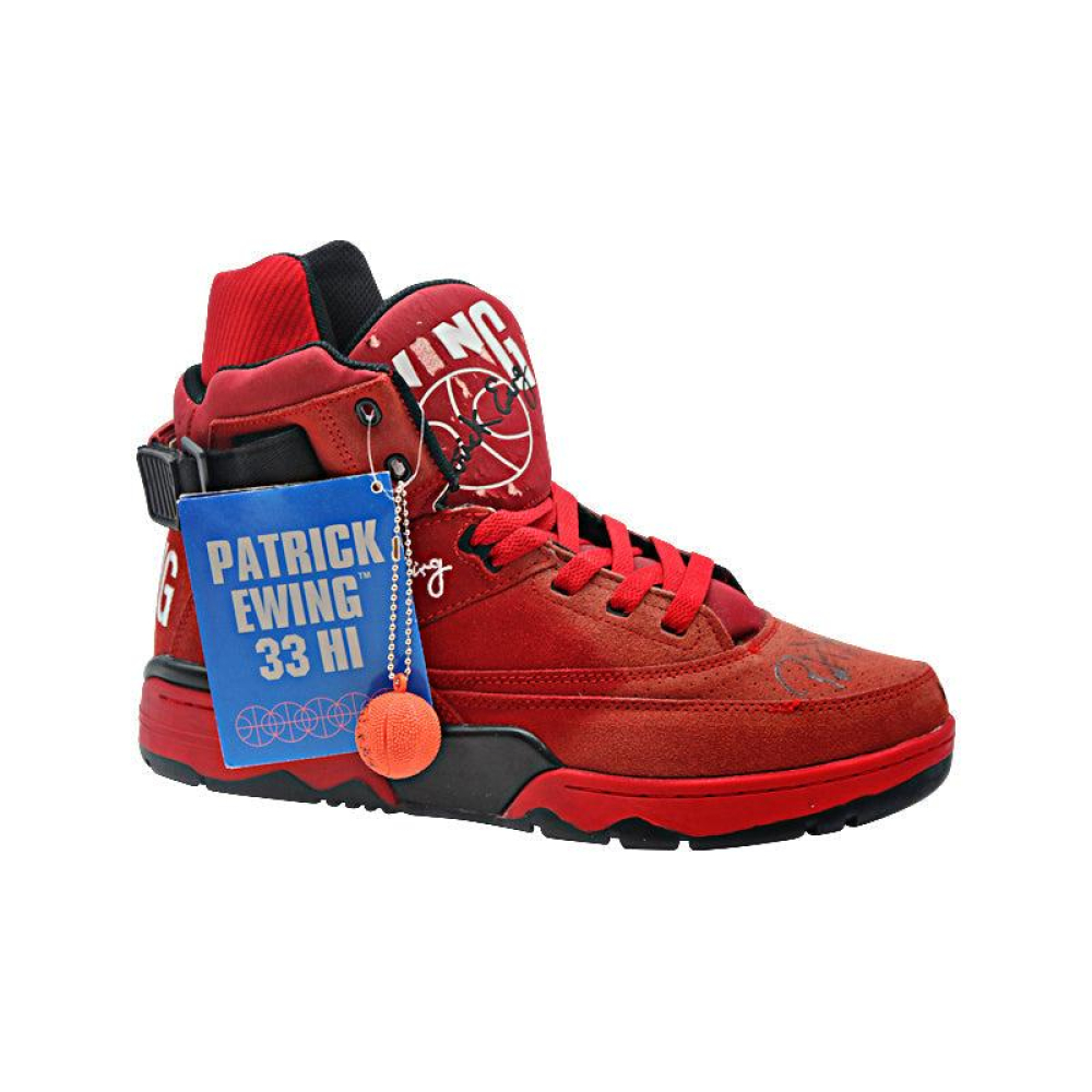 Patrick Ewing Signed Red Ewing 33 HI Basketball Shoe (SteinerCX ...