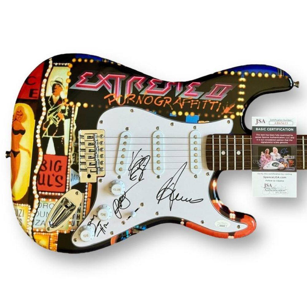 "Extreme" Custom Electric Guitar Band-Signed By (4) with Gary Cherone ...