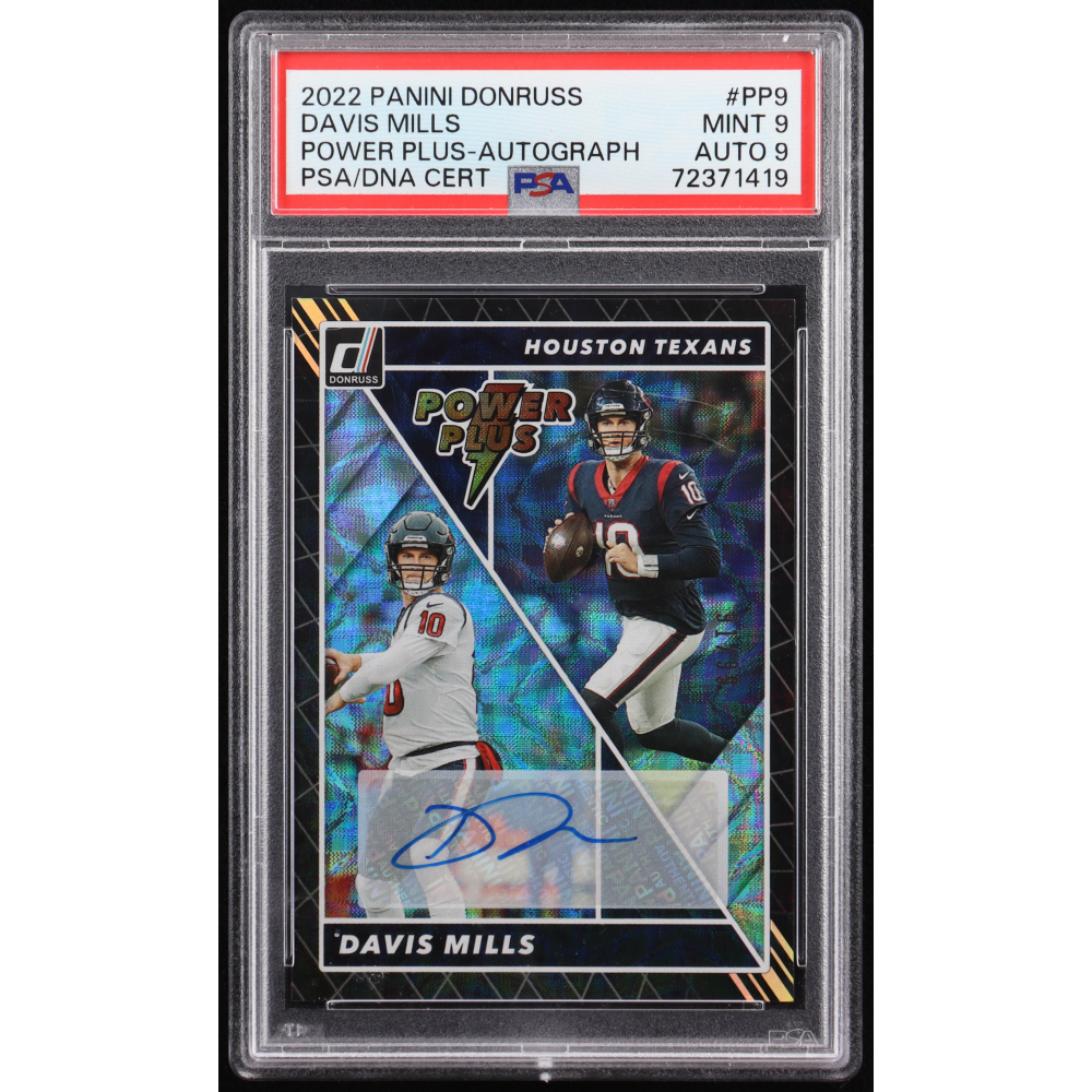 Davis Mills 2022 Donruss Power Plus Autographs #9 #91/99 (PSA 9 ...