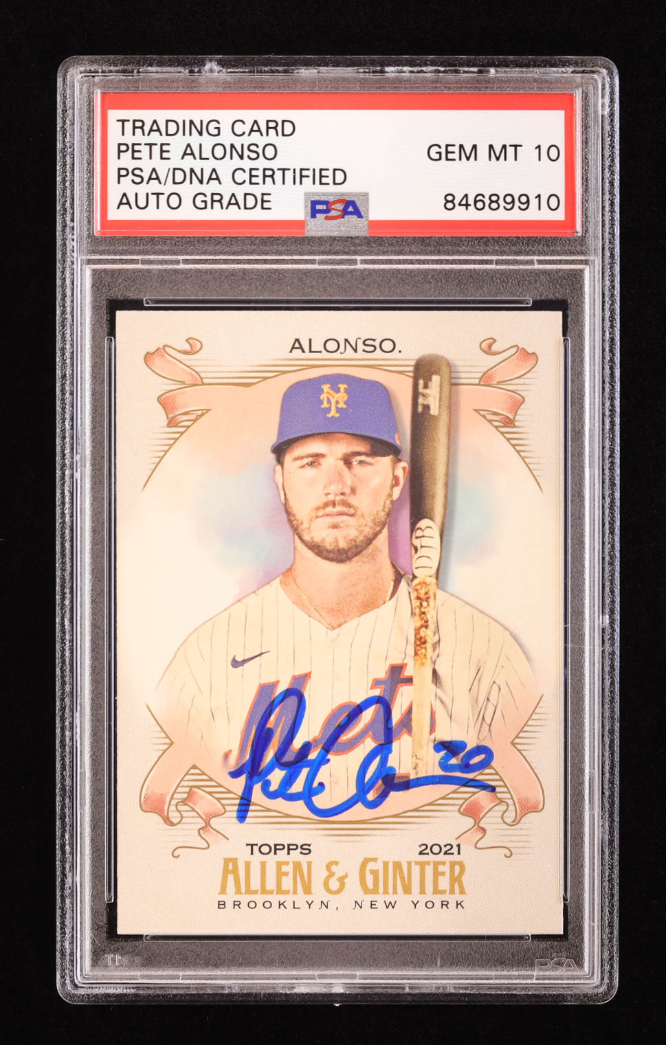 Pete Alonso Signed 2021 Topps Allen and Ginter #10 (PSA | Autograph ...