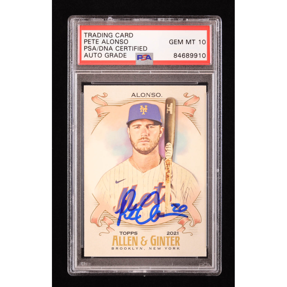 Pete Alonso Signed 2021 Topps Allen and Ginter #10 (PSA | Autograph ...