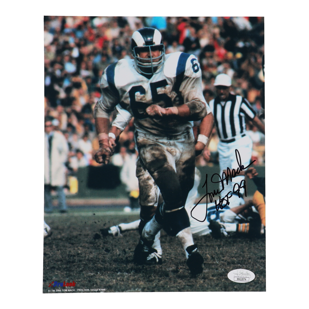 Tom Mack Signed Rams 8x10 Photo Inscribed "HOF 99" (JSA) | Pristine Auction